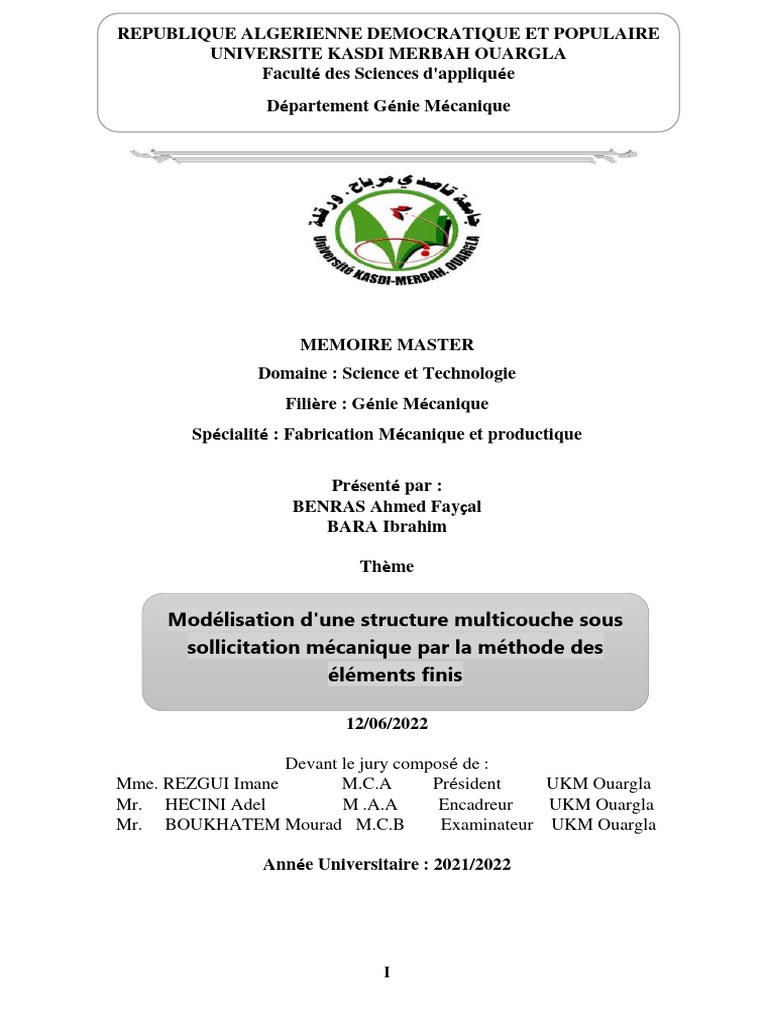 Modélisation Multicouche par Éléments Finis | PDF | Méthode des éléments finis | Matériau composite