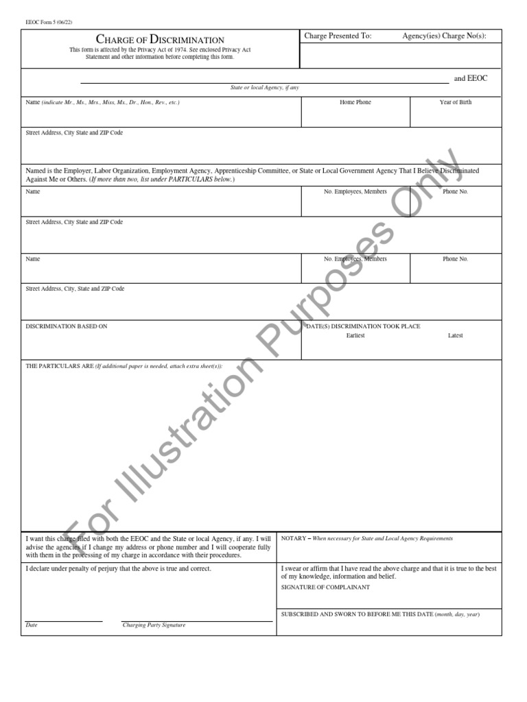 Form 5 | PDF | Equal Employment Opportunity Commission | Justice