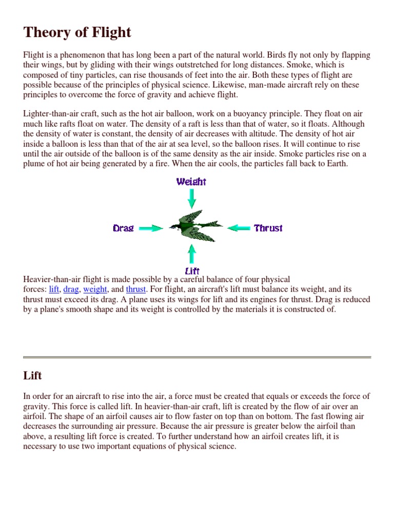Understanding the Theory of Flight | PDF