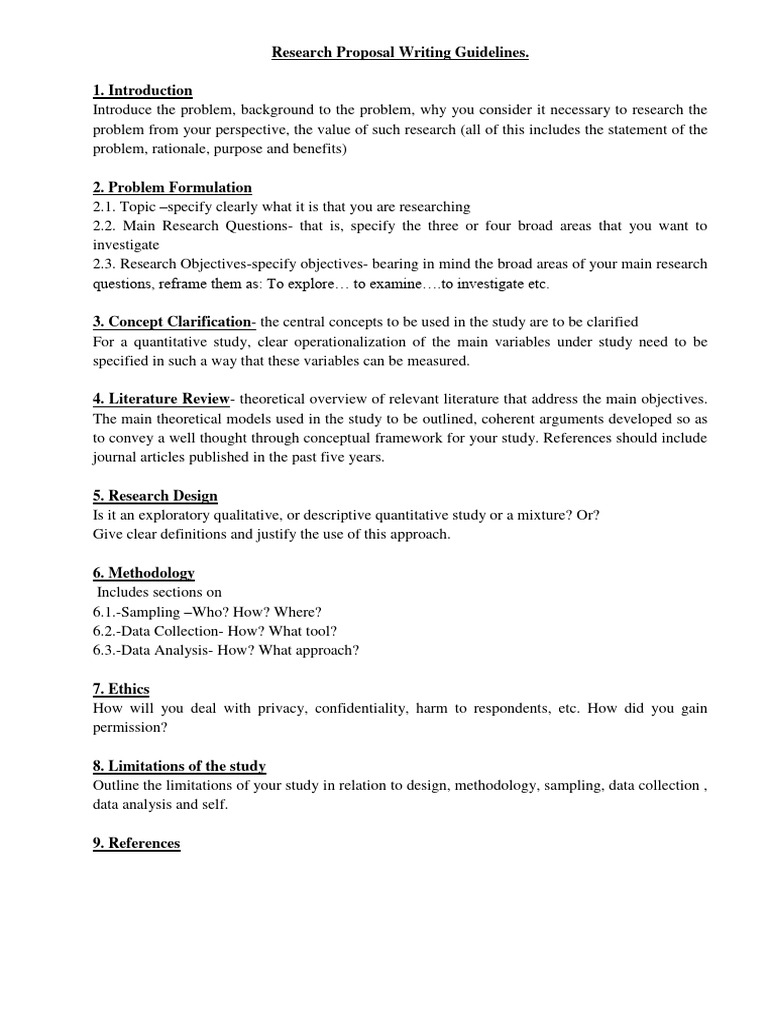 Research Proposal Writing Guidelines | PDF | Career & Growth