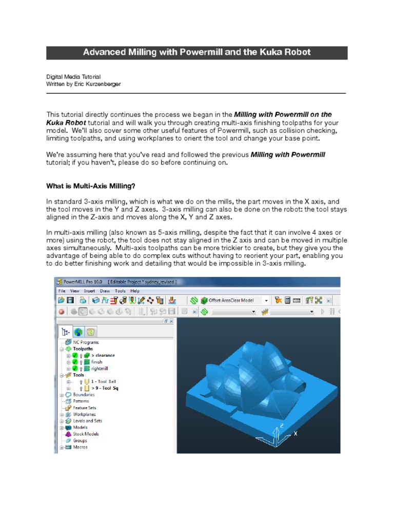 Advanced Milling Techniques with Powermill and Kuka Robot | PDF ...
