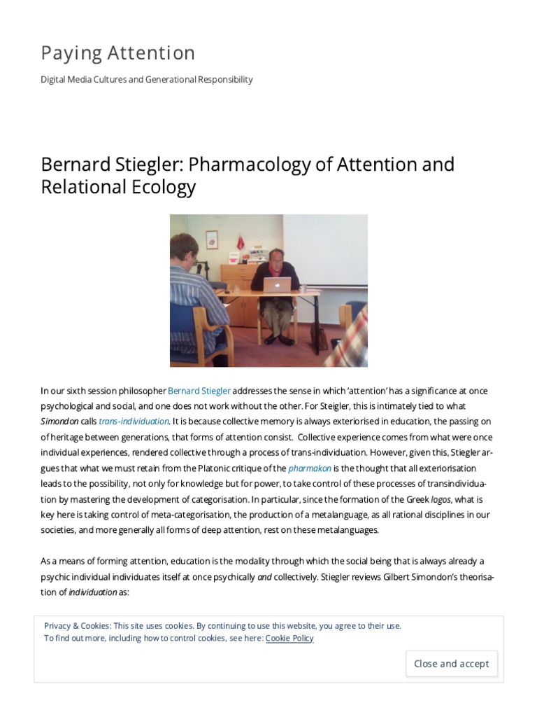 Attention Ecology and Trans-Individuation | PDF | Knowledge | Experience