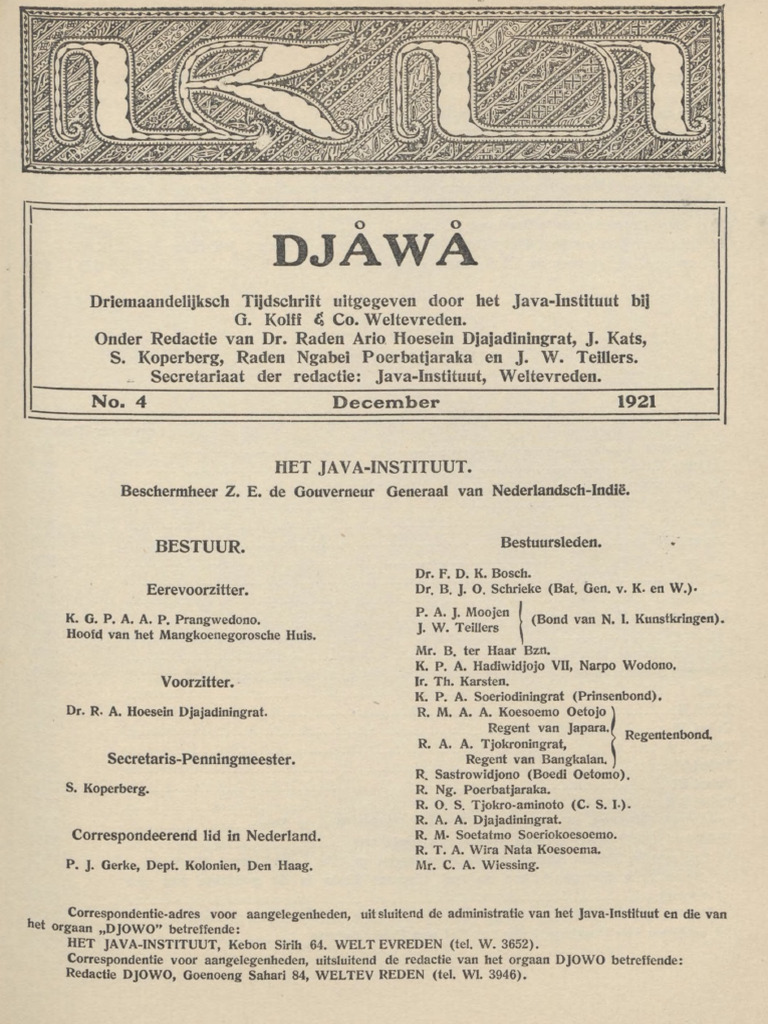 Djawa (Year 1921, Volume 001, Issue 004) | PDF
