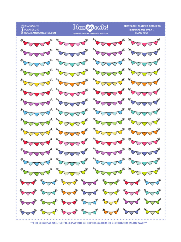 Printable Planner Stickers from Plansocute | PDF | Career & Growth ...