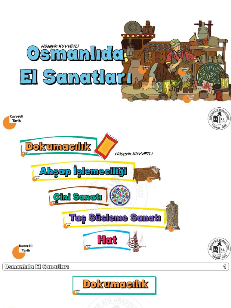 10.sinif Tarih Osmanlida El Sanatlari Ders Notu | PDF