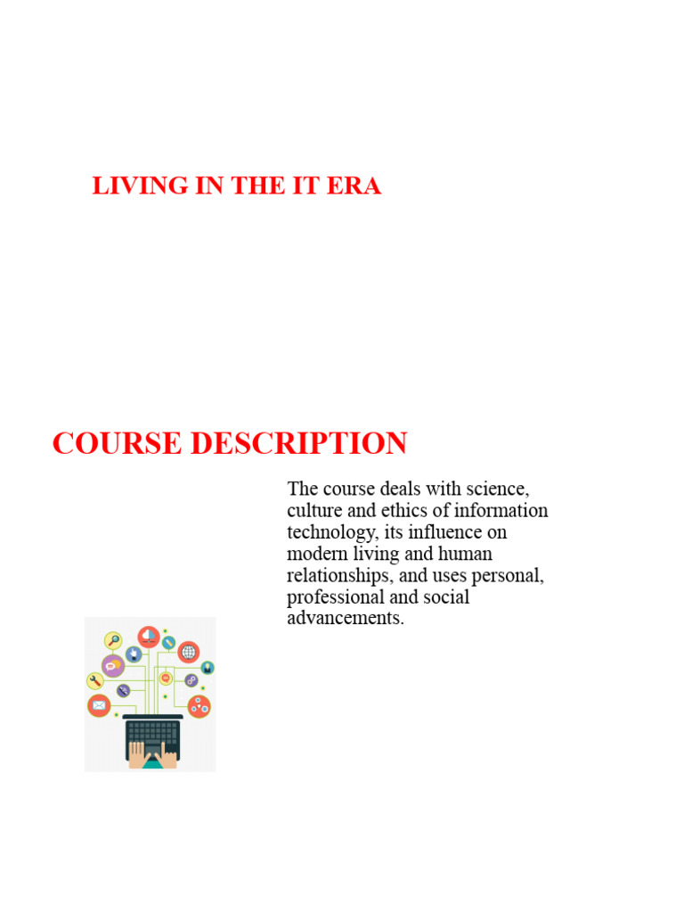 Living in The It Era | PDF | Information And Communications Technology ...