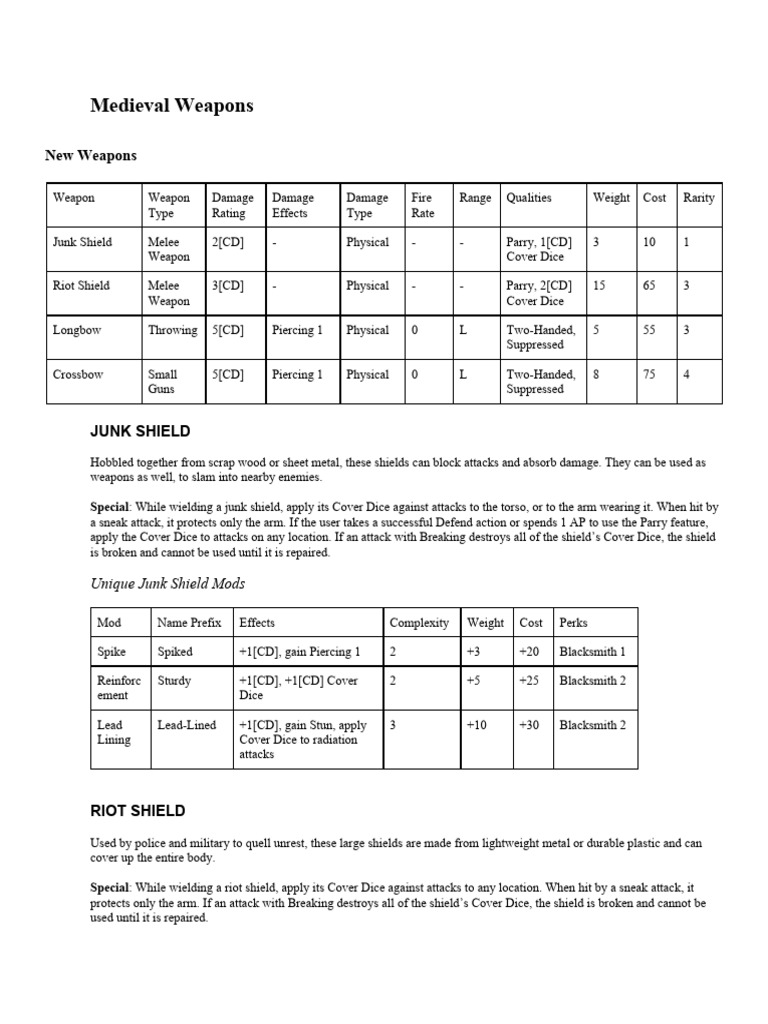 Medieval Weapons | PDF | Shield | Ballistics