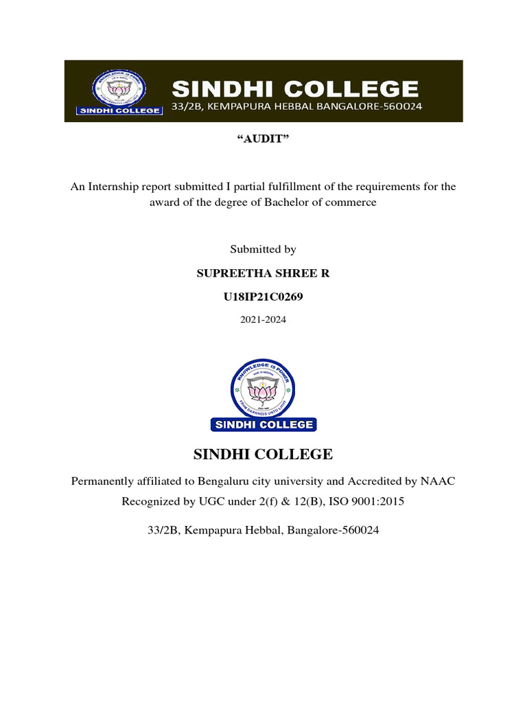 SUPREETHA SHREE R Internship Report | Download Free PDF | Taxes | Value ...
