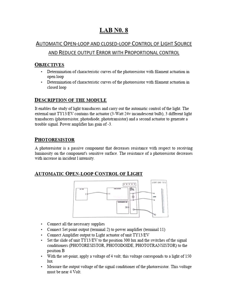 Lab 8 Control | PDF | Control Theory | Electronic Engineering