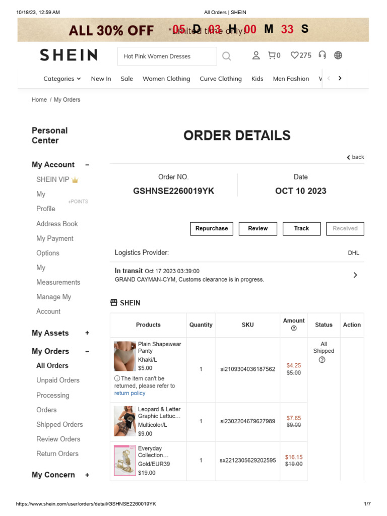 All Orders - SHEIN JJJJ | PDF | Clothing | Fashion