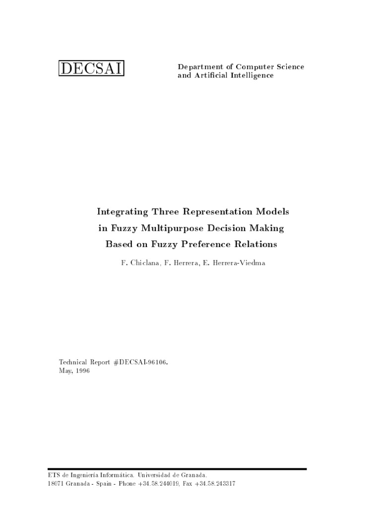 Integrating Three Representation Models In Fuzzy Multipurpose Decision Making Based On Fuzzy