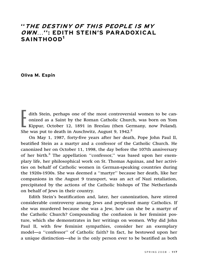Edith Stein Cross Currents | PDF | Catholic Church | Salvation