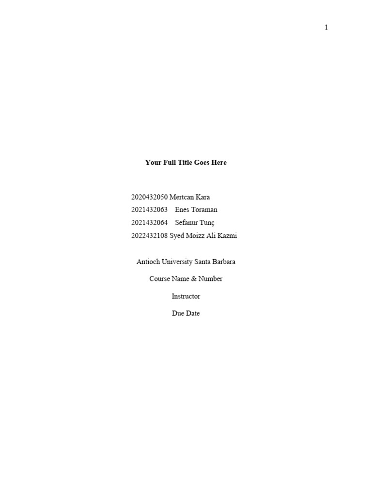 APA Style Paper Template Guide | PDF