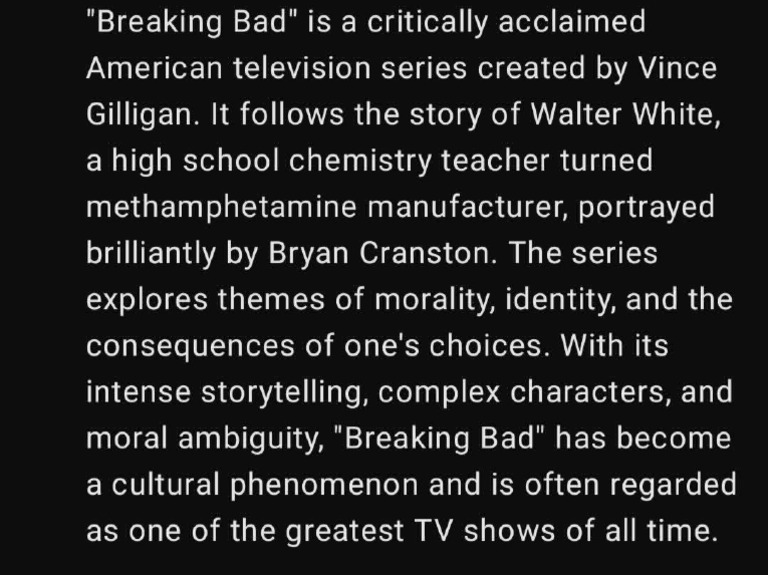 Breaking Bad Pdf