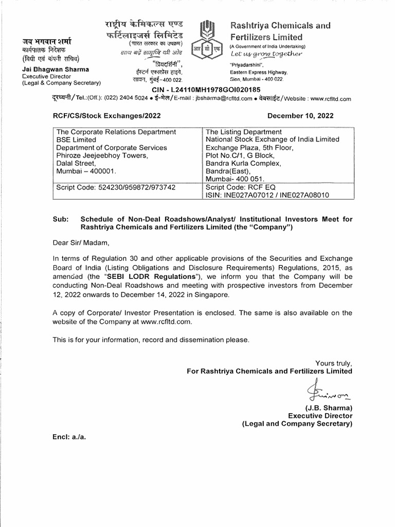 RCF Presentation | PDF | Securities Act Of 1933 | Fertilizer