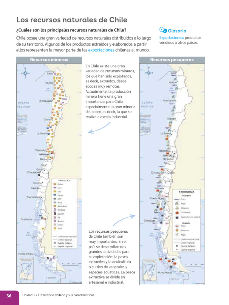 Recursos Naturales De Chile Por Región Pdf Chile Minería