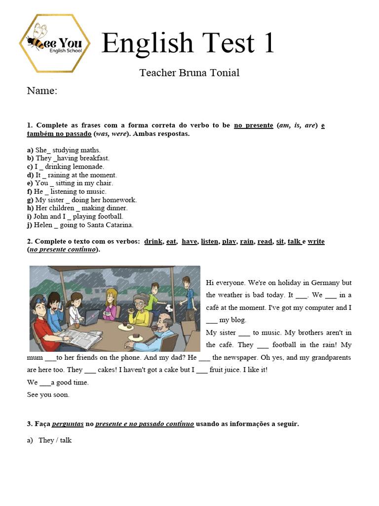 English Test - Level 1 | PDF