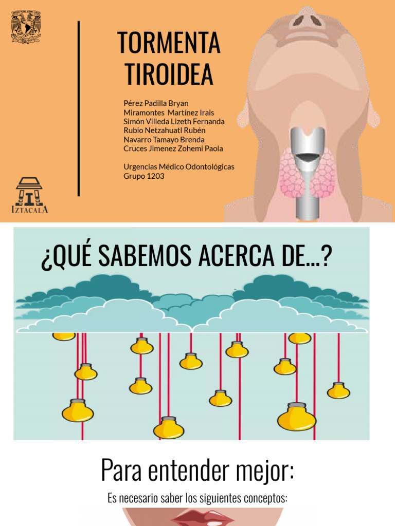 TORMENTA TIROIDEA Presentación | PDF | Tiroides | Hipertiroidismo