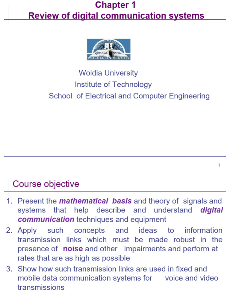 Communication Systems (Digital Communication) | PDF | Modulation | Orthogonal Frequency Division ...