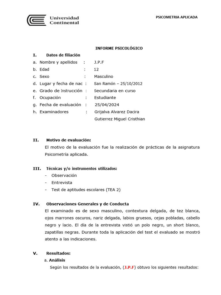 Informe Del Tea 2 Listo | PDF | Cociente de inteligencia | Modificación de comportamiento