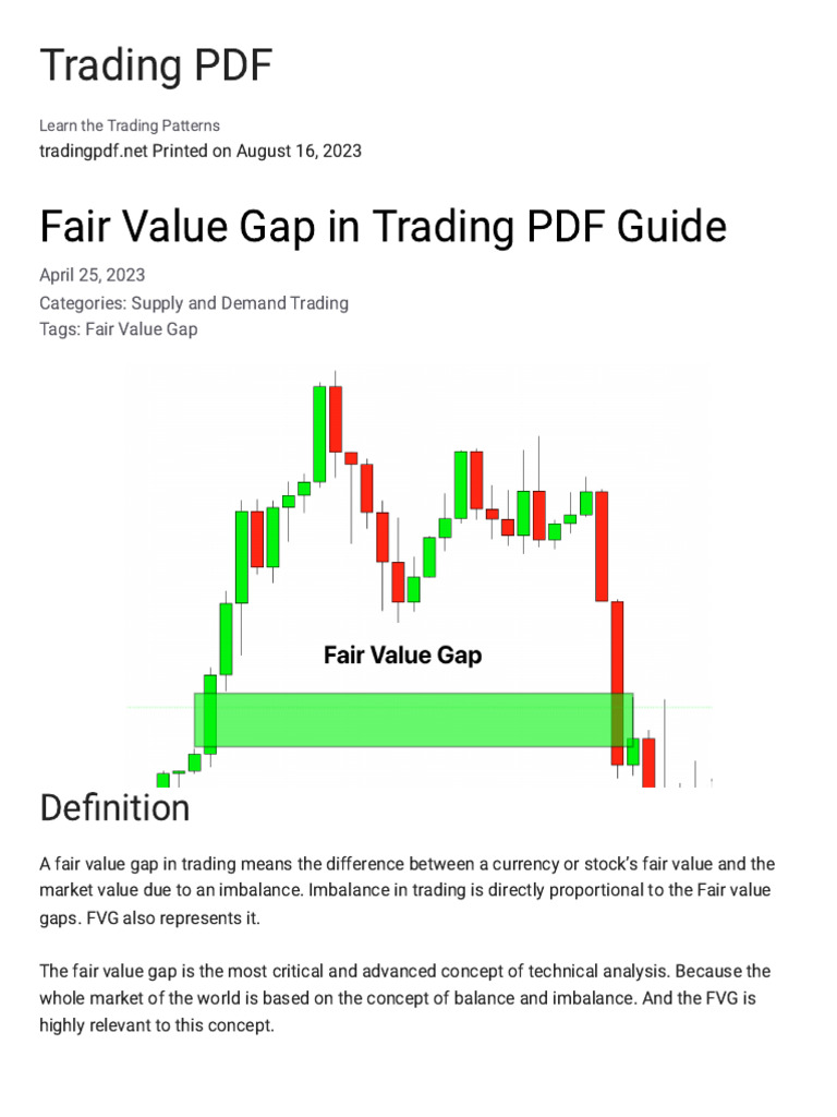 Fair Value Gap in Trading PDF Guide - Trading PDF | PDF | Technical ...