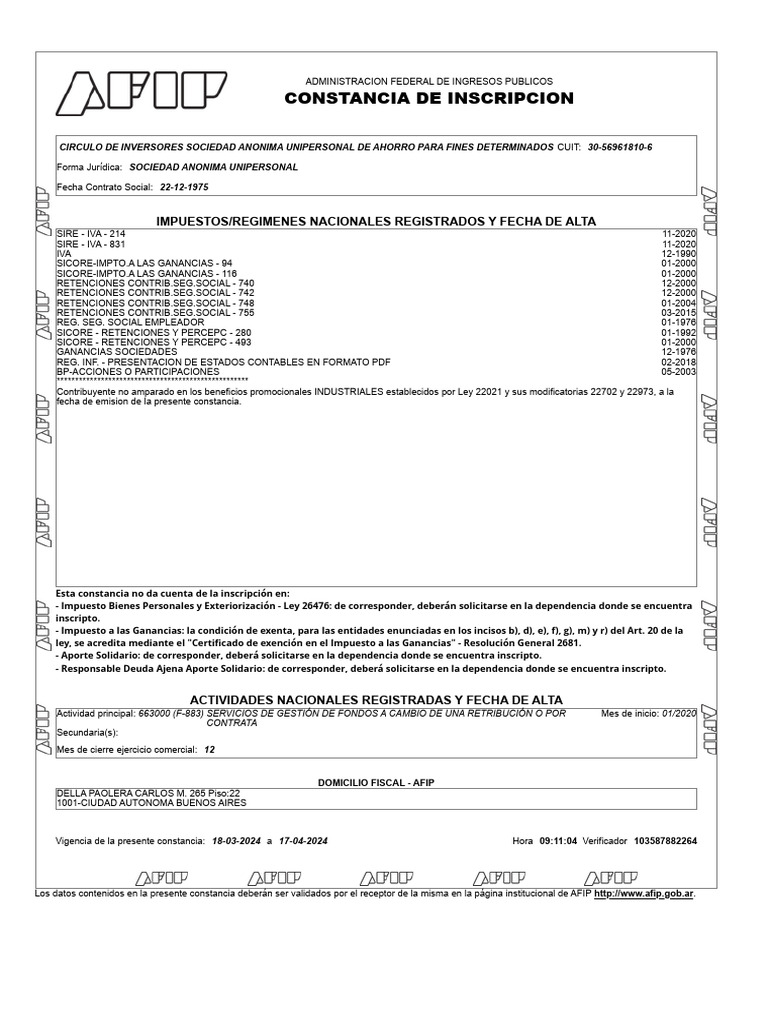 AFIP - Administración Federal de Ingresos Públicos | PDF | Finanzas y ...