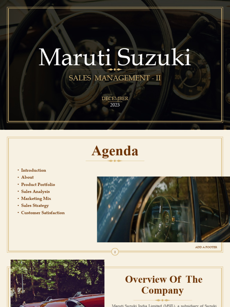 Maruti Suzuki Company Overview 2023 | PDF | Business | Motor Vehicle