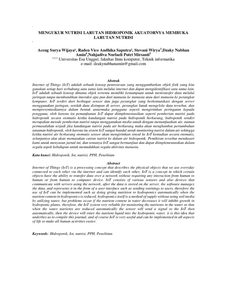 Uas Jurnal Iot | PDF | Teknologi & Rekayasa