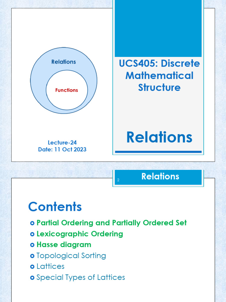 UCS405 Lec 24 | PDF | Mathematical Structures | Mathematics