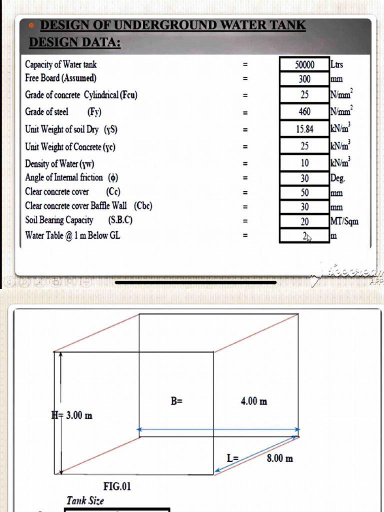 Underground Water Tank BS en Code | PDF