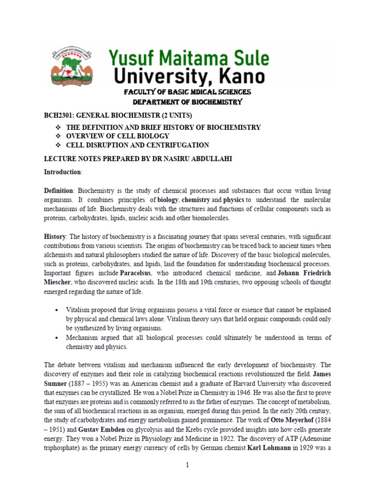 Biochemistry: A Historical Overview | PDF | Buffer Solution ...