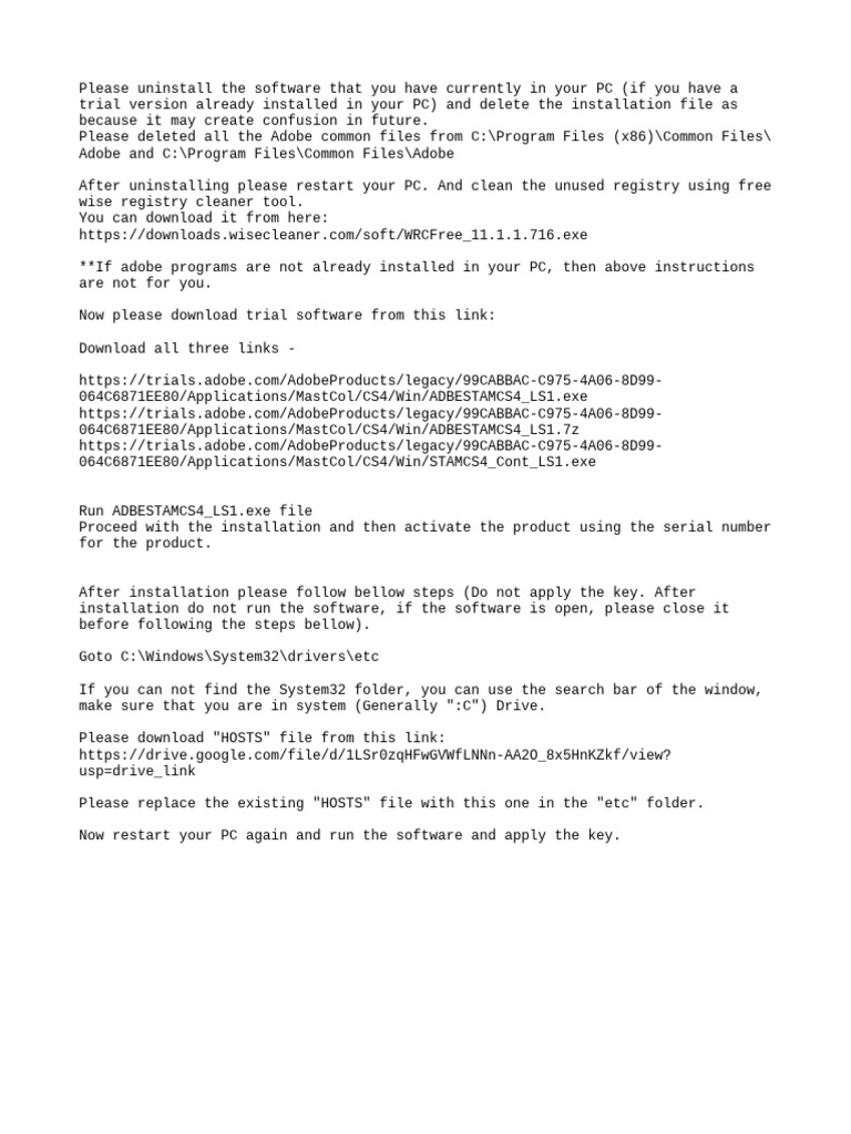 Install Adobe CS4 Master Collection Guide | PDF
