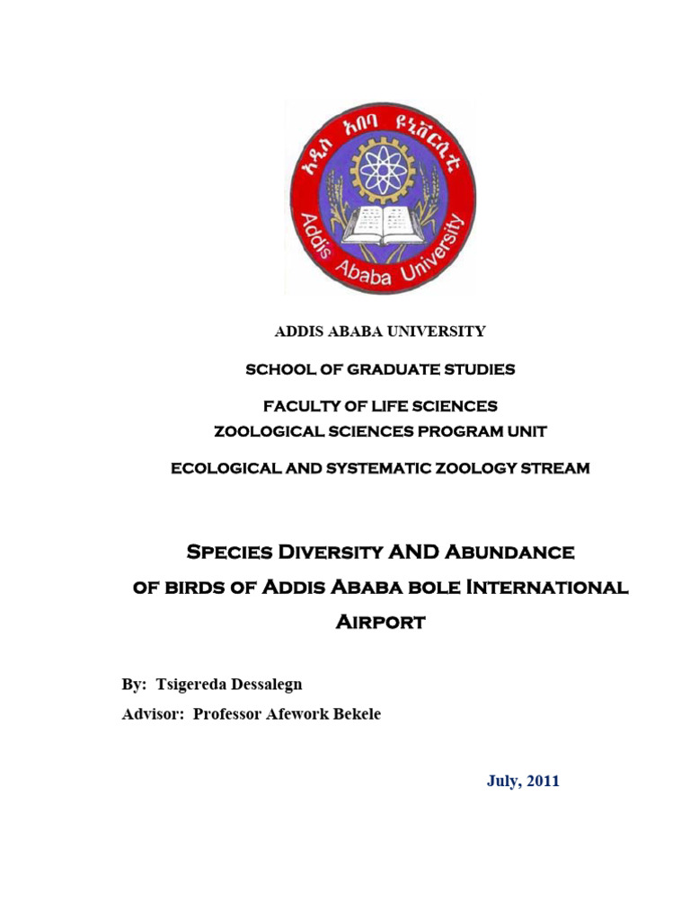Tsigereda Dessalegn | PDF | Airport | Birds