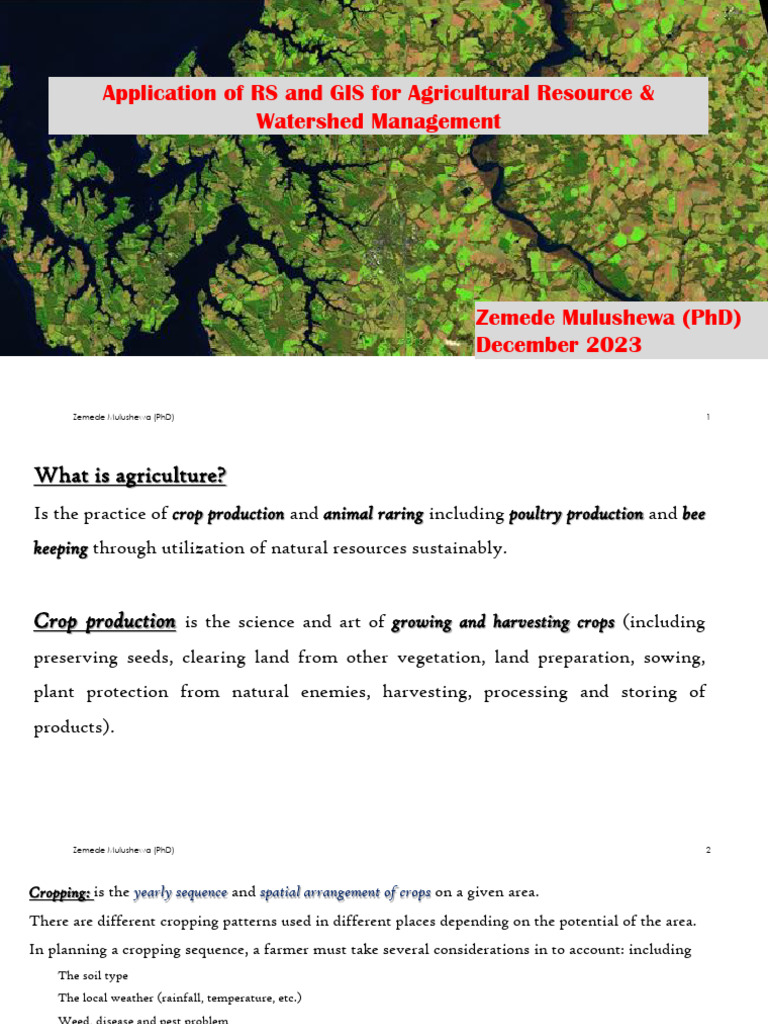 Chapter1 & 2 Applications of RS and GIS For Agr & WSM Part1 | Download Free PDF | Infrared ...