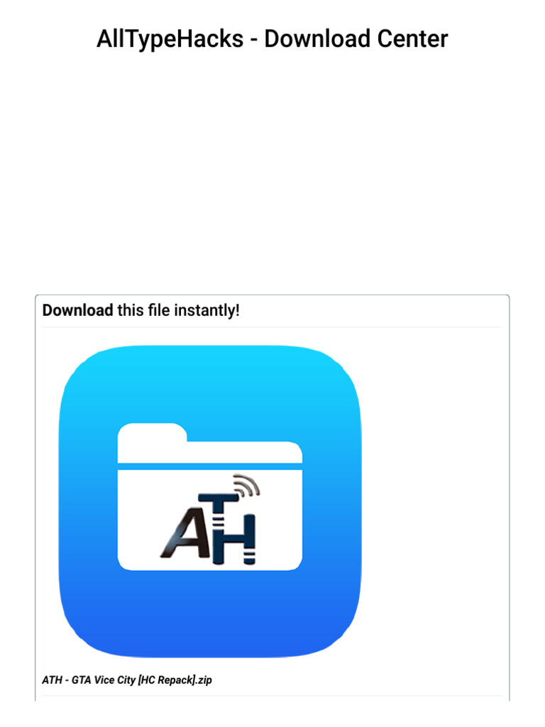 ATH - GTA Vice City (HC Repack) .Zip - AllTypeHacks - Download Center | PDF