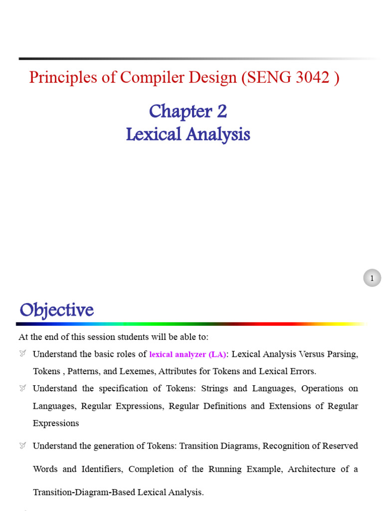 Chapter 2-Lexical Analysis | PDF | Parsing | Software Engineering
