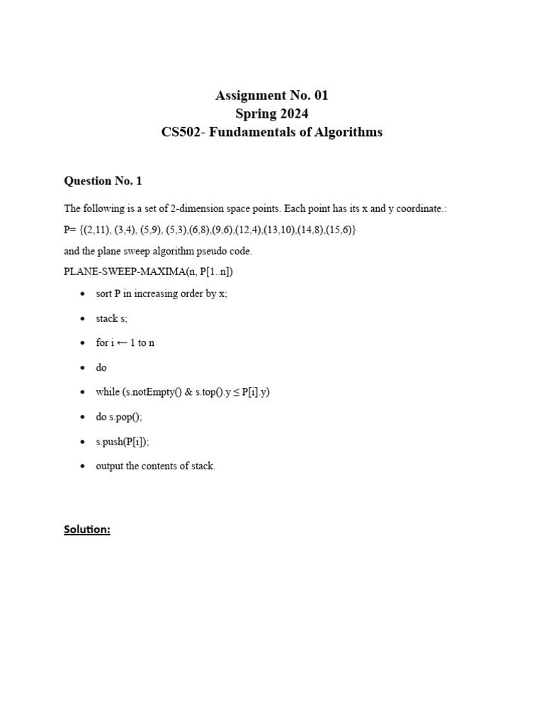 CS 502 Assignment 1 Solution | PDF CS 502 Assignment 1 Solution | PDF