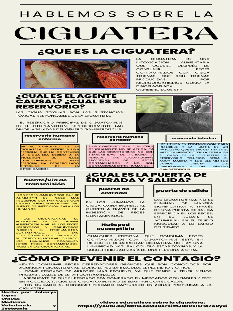 Infografia Informativa Sobre La Ciguatera Joharys Lopez | PDF | Causas ...