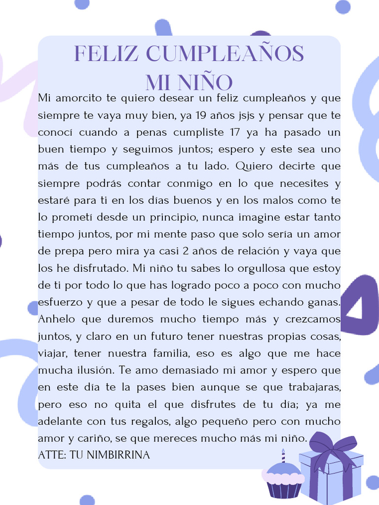 Carta Feliz Cumple | PDF