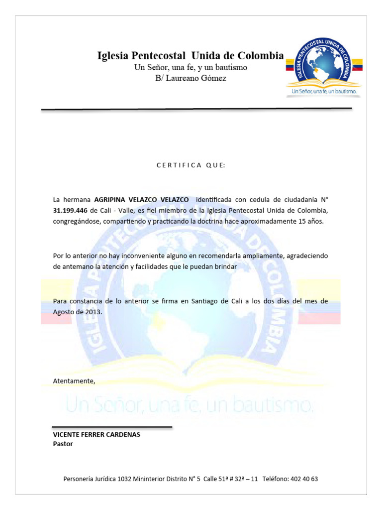 Carta Recomendacion Como Miembro IPUC | PDF