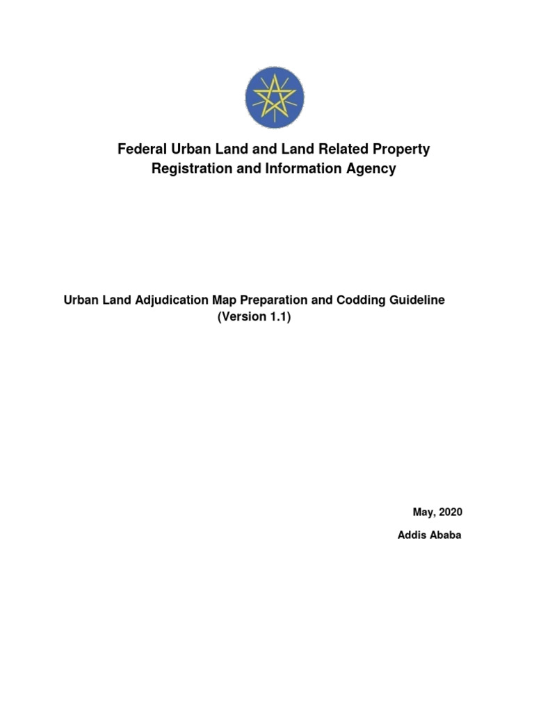 20 Urban Land Adjudication Map Preparation and Codding Guideline | PDF ...