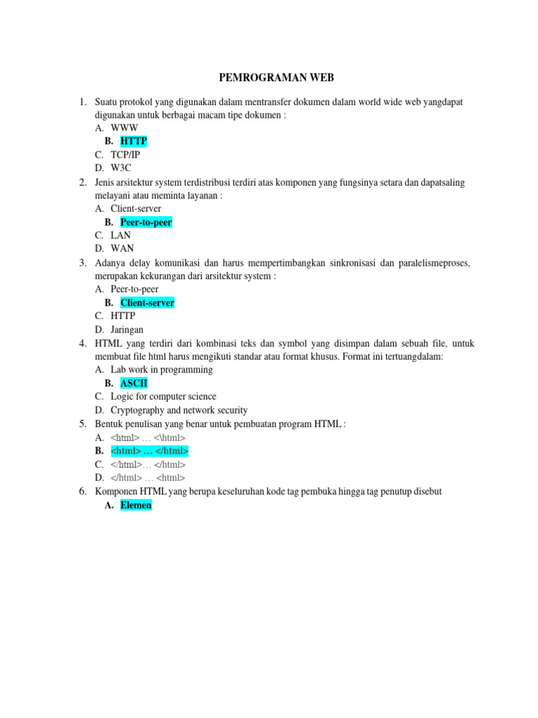 Kisi2 Uts Pweb | PDF