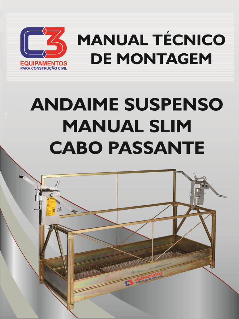 Andaime Suspenso C3: Montagem e Segurança | PDF | Freio | Resistência ...