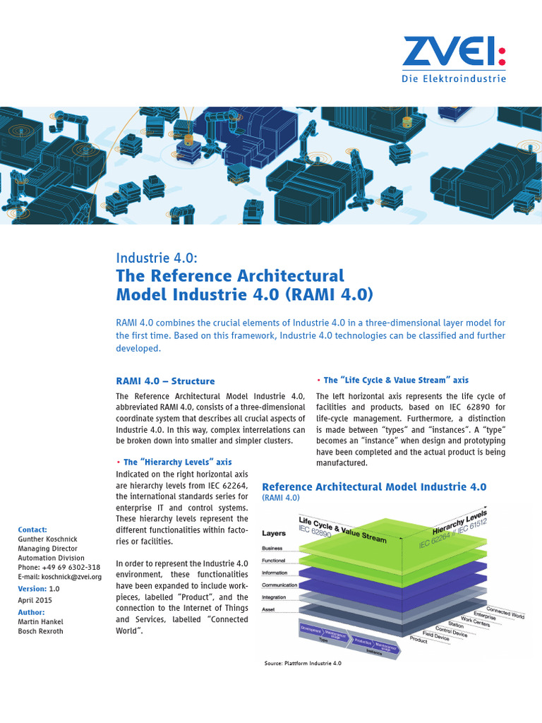 ZVEI Industrie 40 RAMI 40 English | PDF | Quality Of Service | Information Technology Management