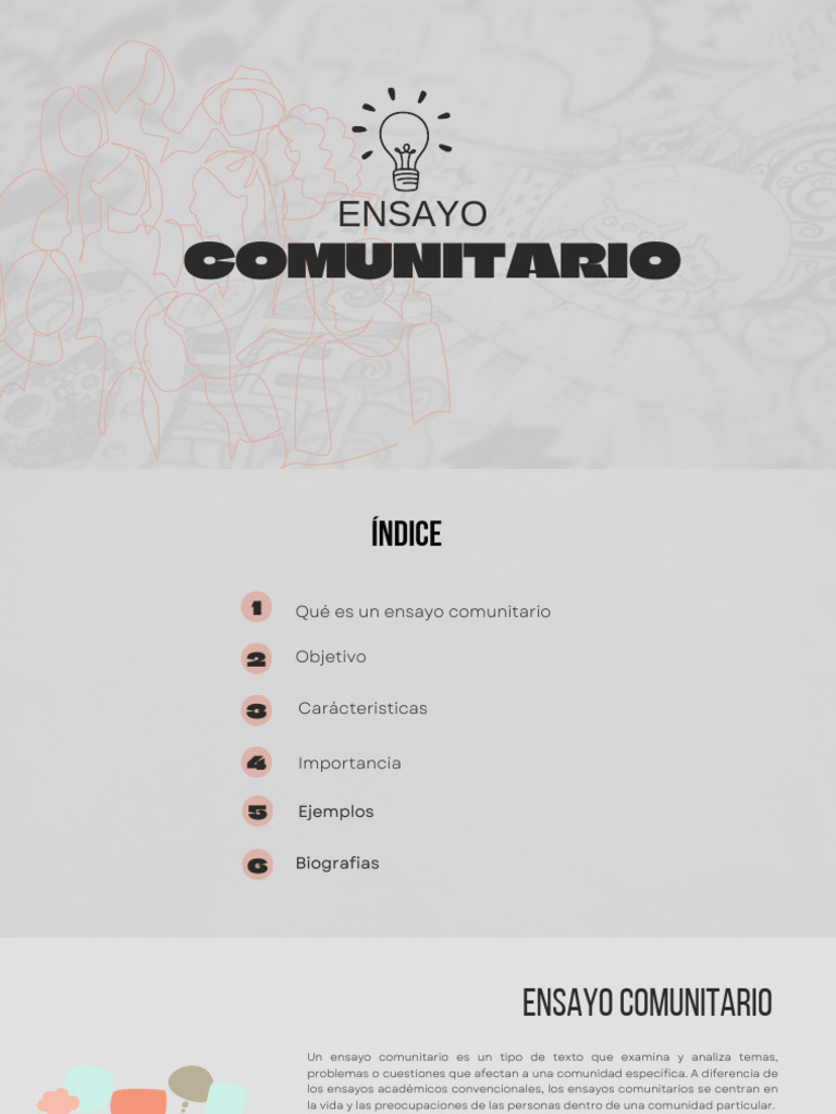 Ensayo Comunitario: Definición y Ejemplos | PDF | Ensayos | Comunidad