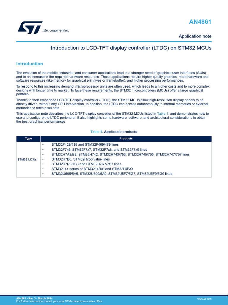 LTDC Controller EN | PDF | Microcontroller | Oled