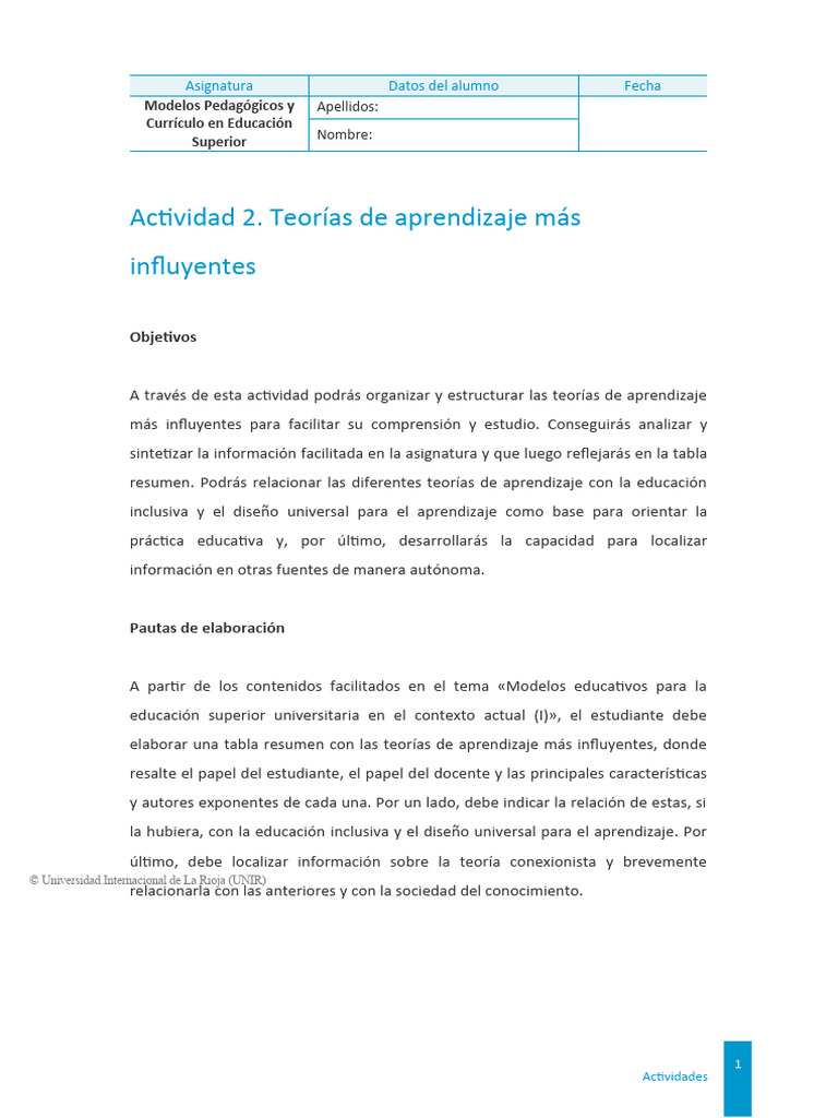 Mudosu01 Actv2 | PDF | Plan de estudios | Aprendizaje