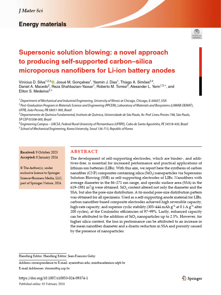 2024 Supersonic Solution Blowing. A Novel Approach To Producing Self ...