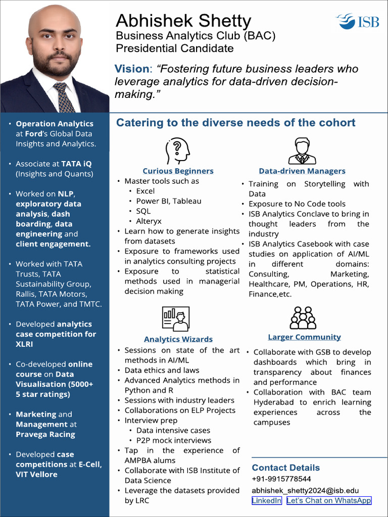 Abhishek Shetty President Business Analytics Club | PDF | Analytics ...