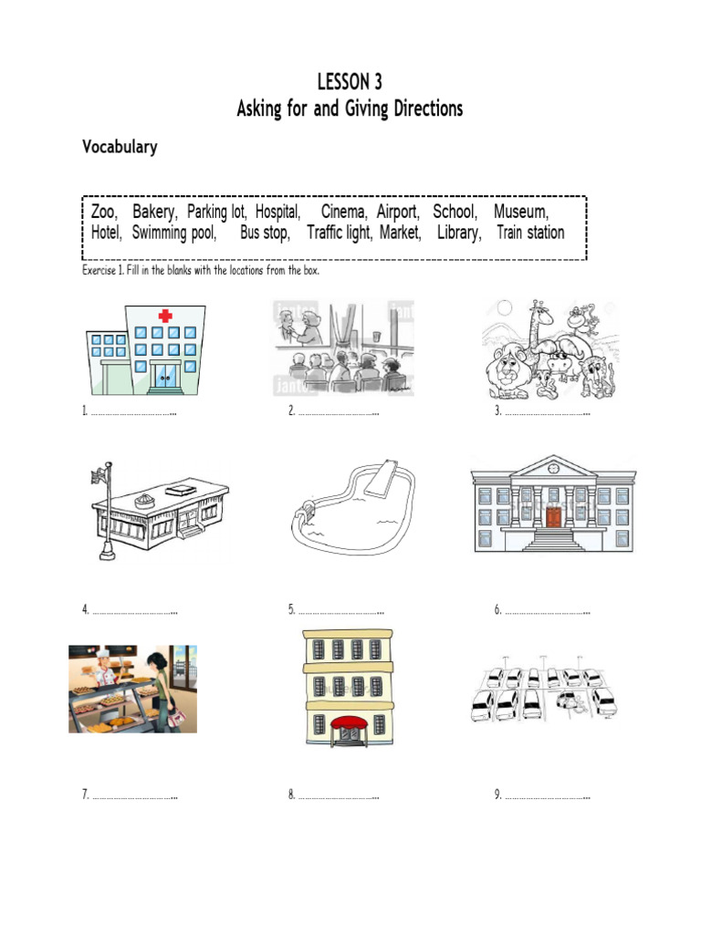 Directions Vocabulary and Exercises | PDF | Language Arts & Discipline